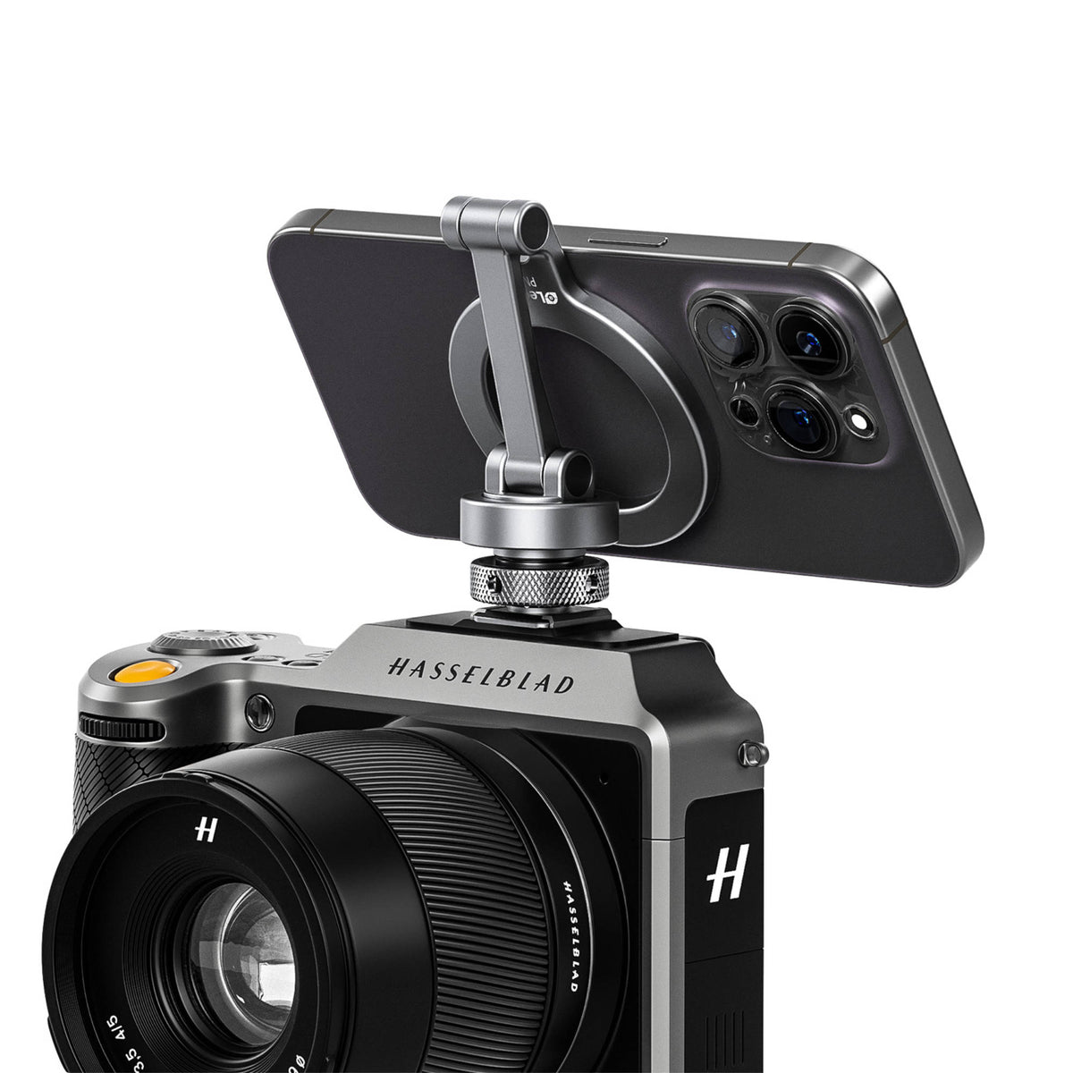 Leofoto PM-03 Magnetic Phone Mount with Cold Shoe Mount (Silver) – Camera Electronic