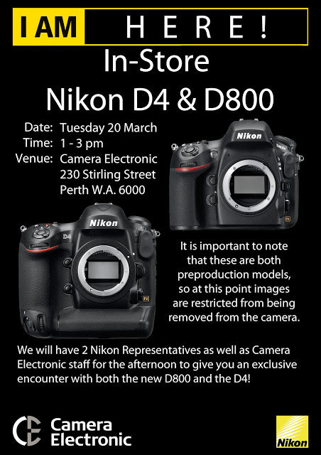 Nikon D4/D800 In-Store – Camera Electronic