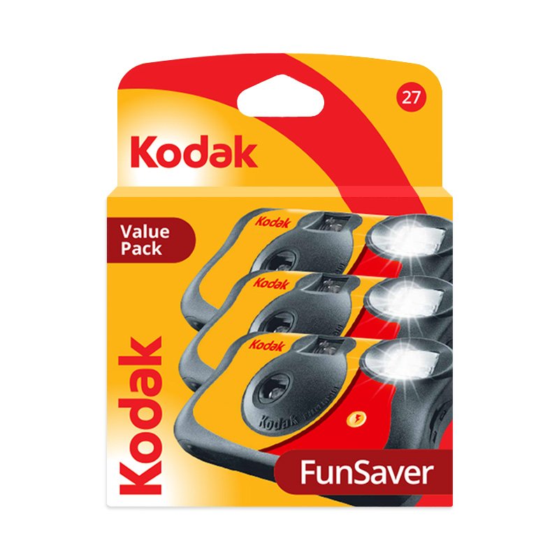 Kodak One-Time-Use 35mm ISO 800 27 Exposure Funsaver 3pk – Camera ...