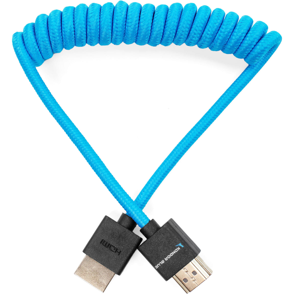 Kondor Blue Coiled High-Speed HDMI 2.0 Braided Cable (12 to 24", Kondo ...