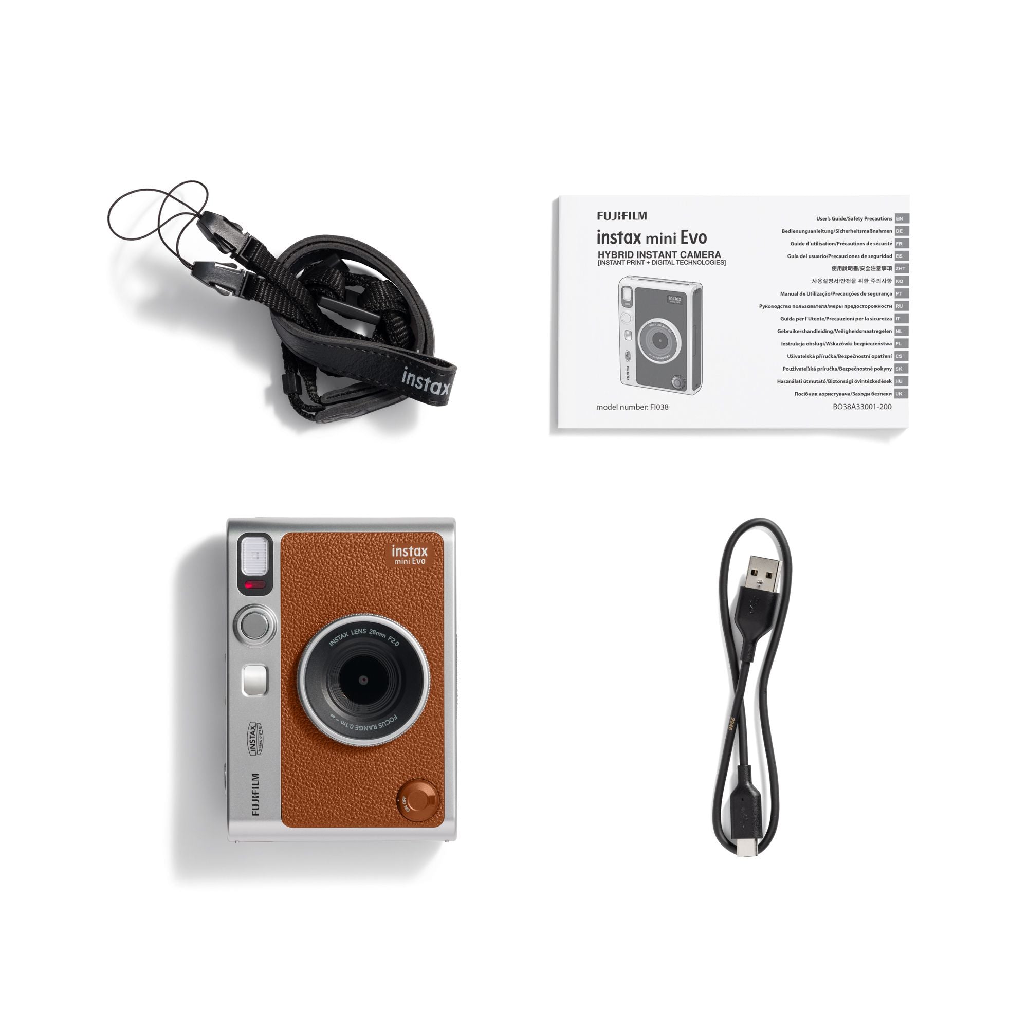 FUJIFILM Instax Mini Evo Instant Camera Brown – Camera Electronic