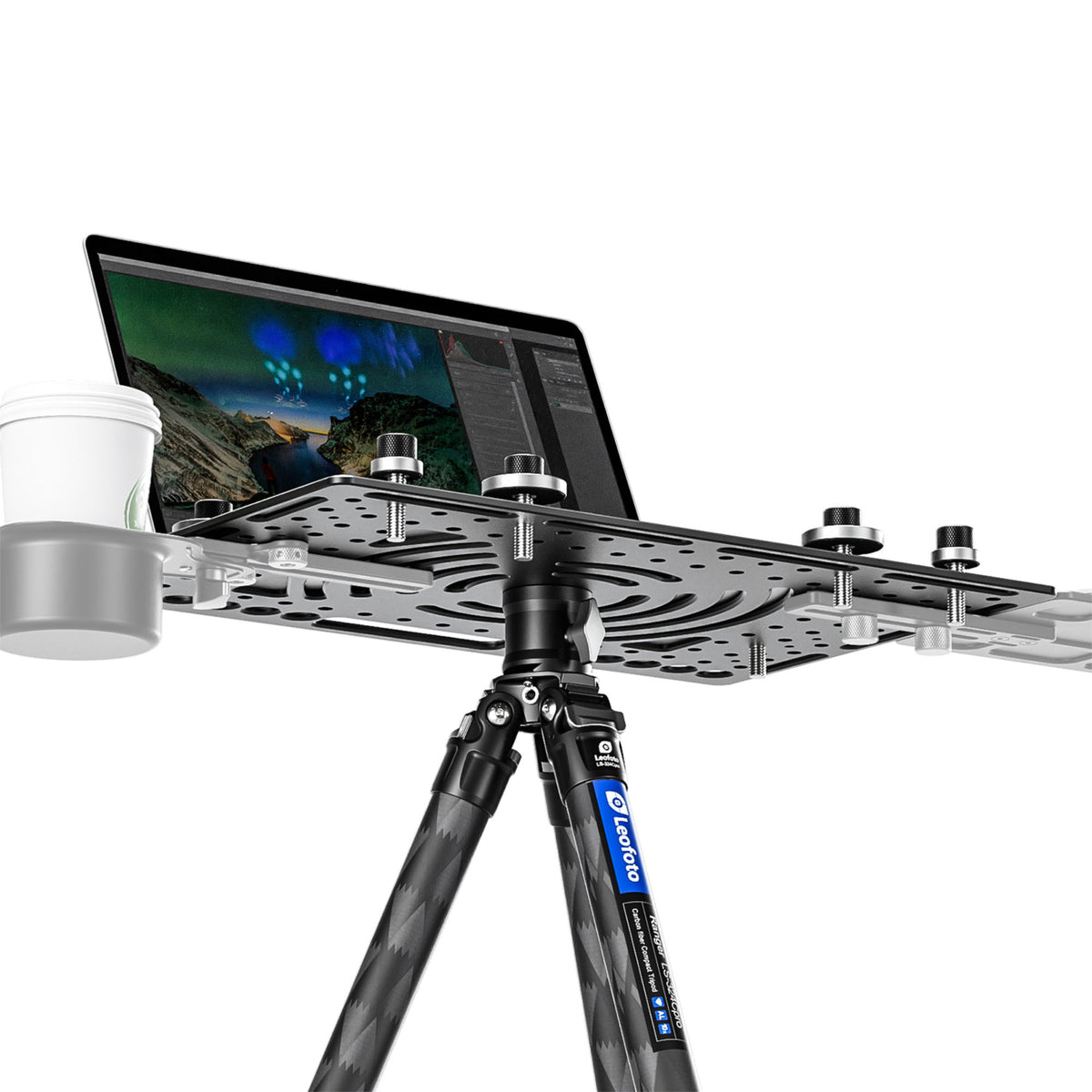 Leofoto LCH-3 Laptop Tray with Arca Base & 1/4, 3/8 Thread Spigot ...
