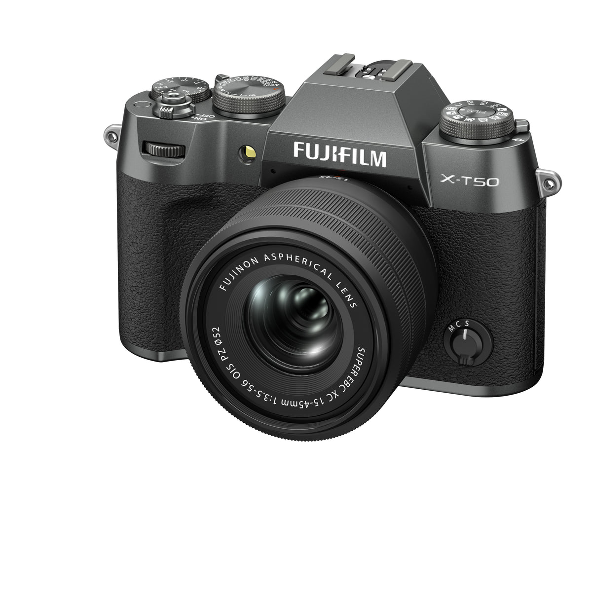 FUJIFILM X-T50 Mirrorless Camera (Charcoal Silver Body) with XC 15-45m ...