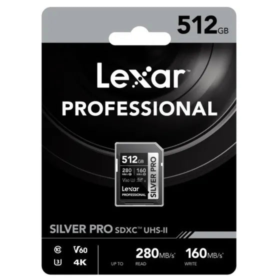 Lexar Professional SILVER PRO SDXC UHS-II Card Capacity: 512GB – Camera ...