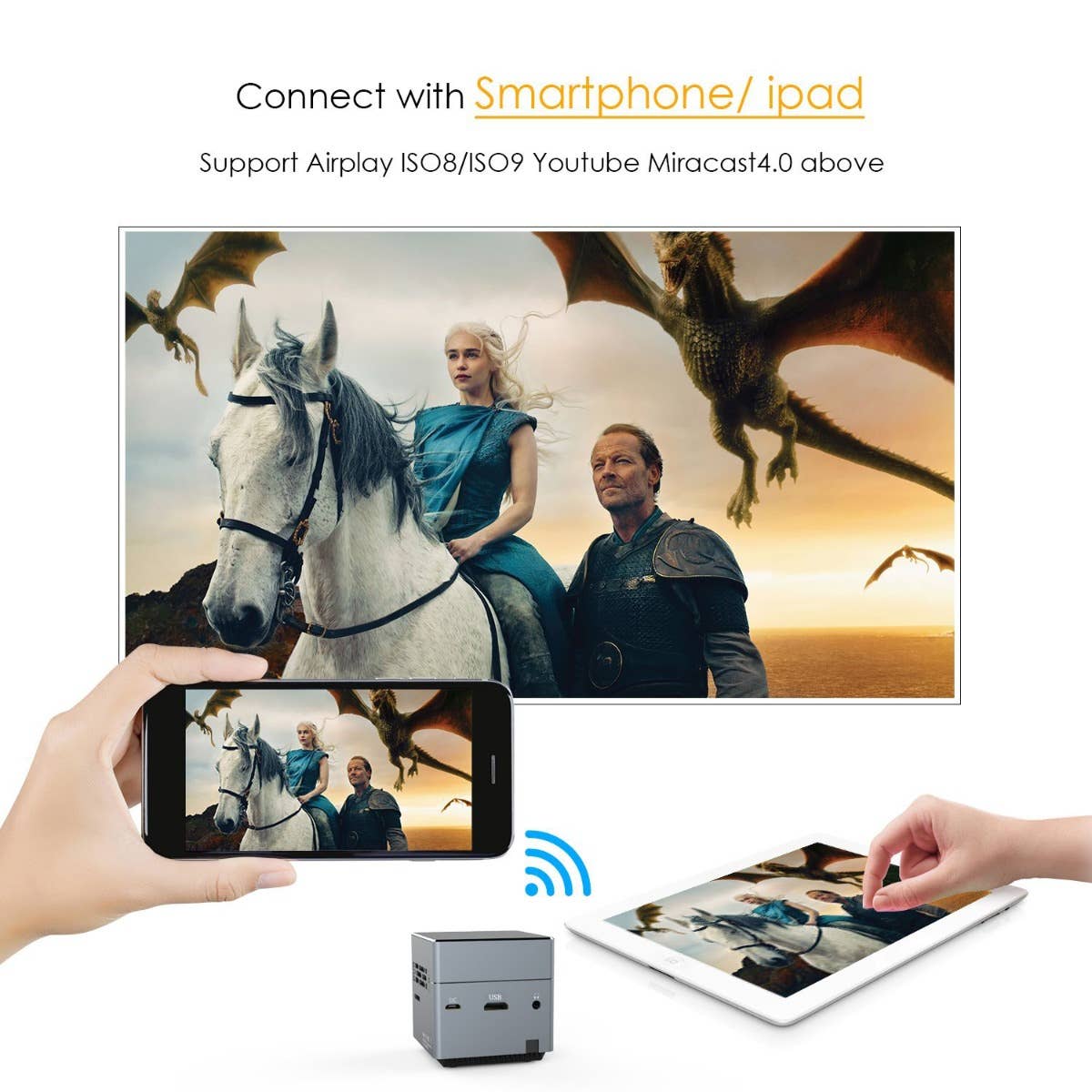 EECUBE Micro Wireless Smart Projector – Camera Electronic