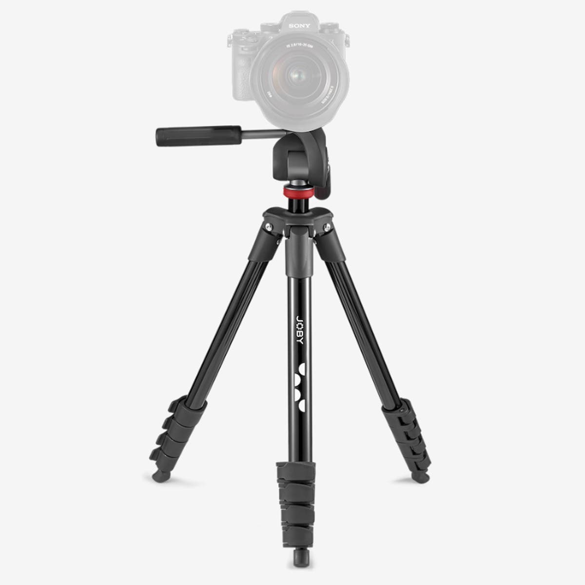 Joby Compact Advanced 65 inch Tripod with 3 Way Head, Phone Mount and ...