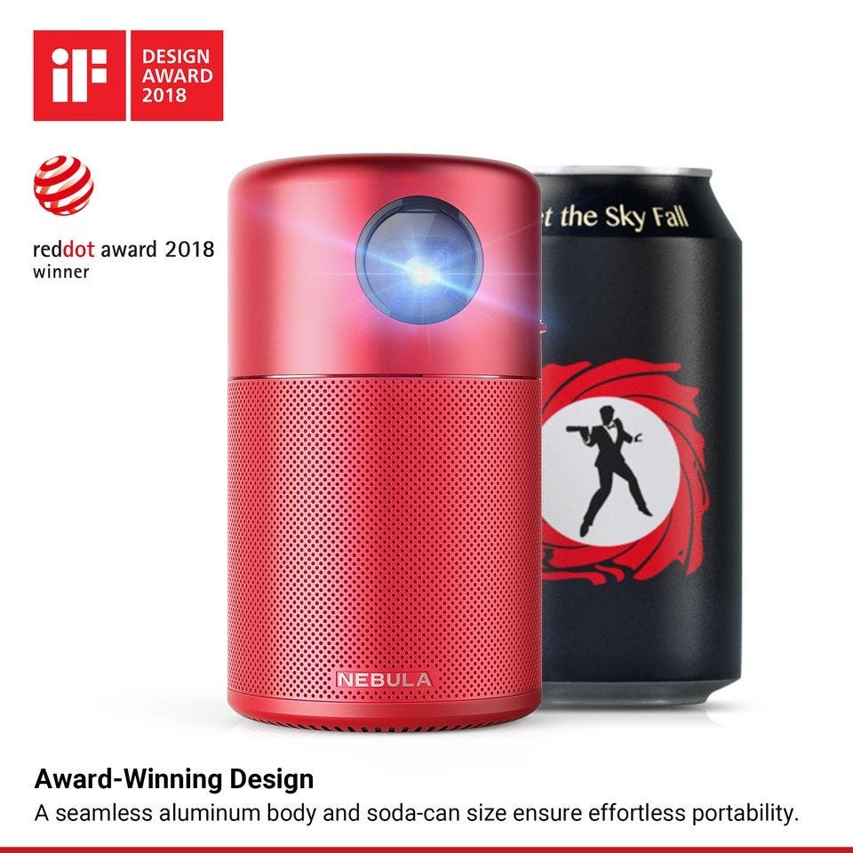 Nebula Capsule - Red (Limited Edition) WiFi Wireless Projector – Camera ...