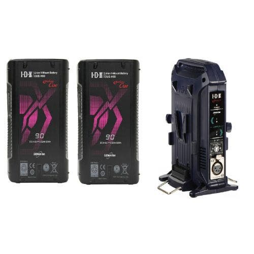 IDX Bundle - 2x ID-CUE-H90 Batteries, 1x VL-2x 2 Channel Sequential Ch ...