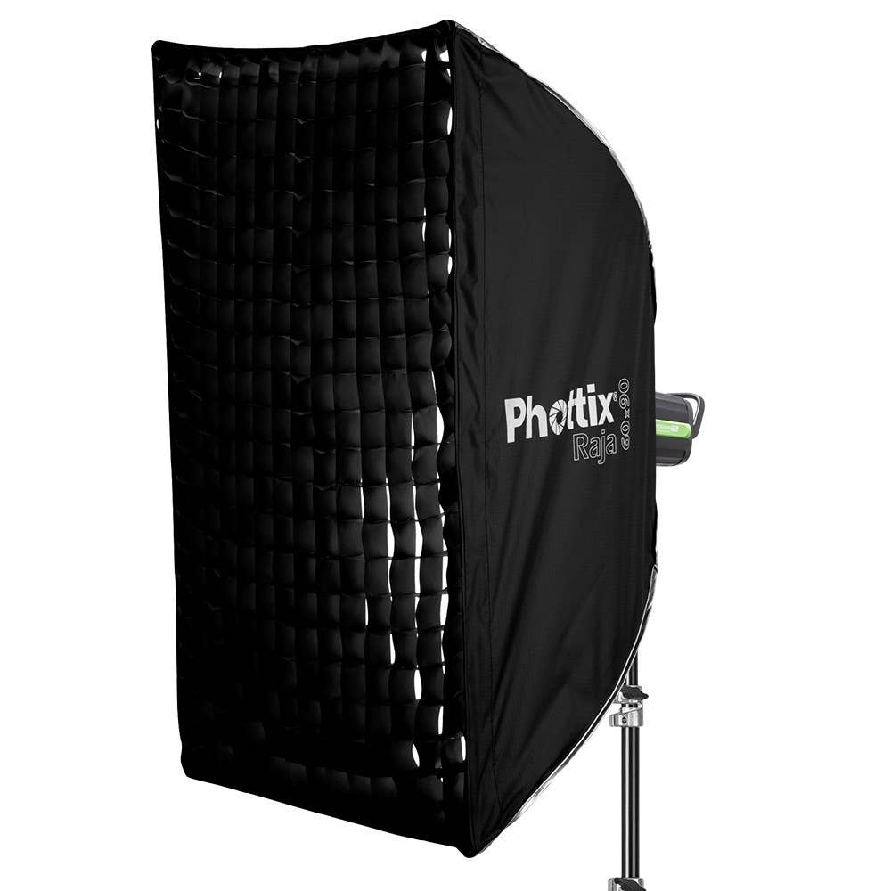 Phottix Softbox QuickFold RAJA 60x90cm Baffle Diff Grid Bowen S Mount ...